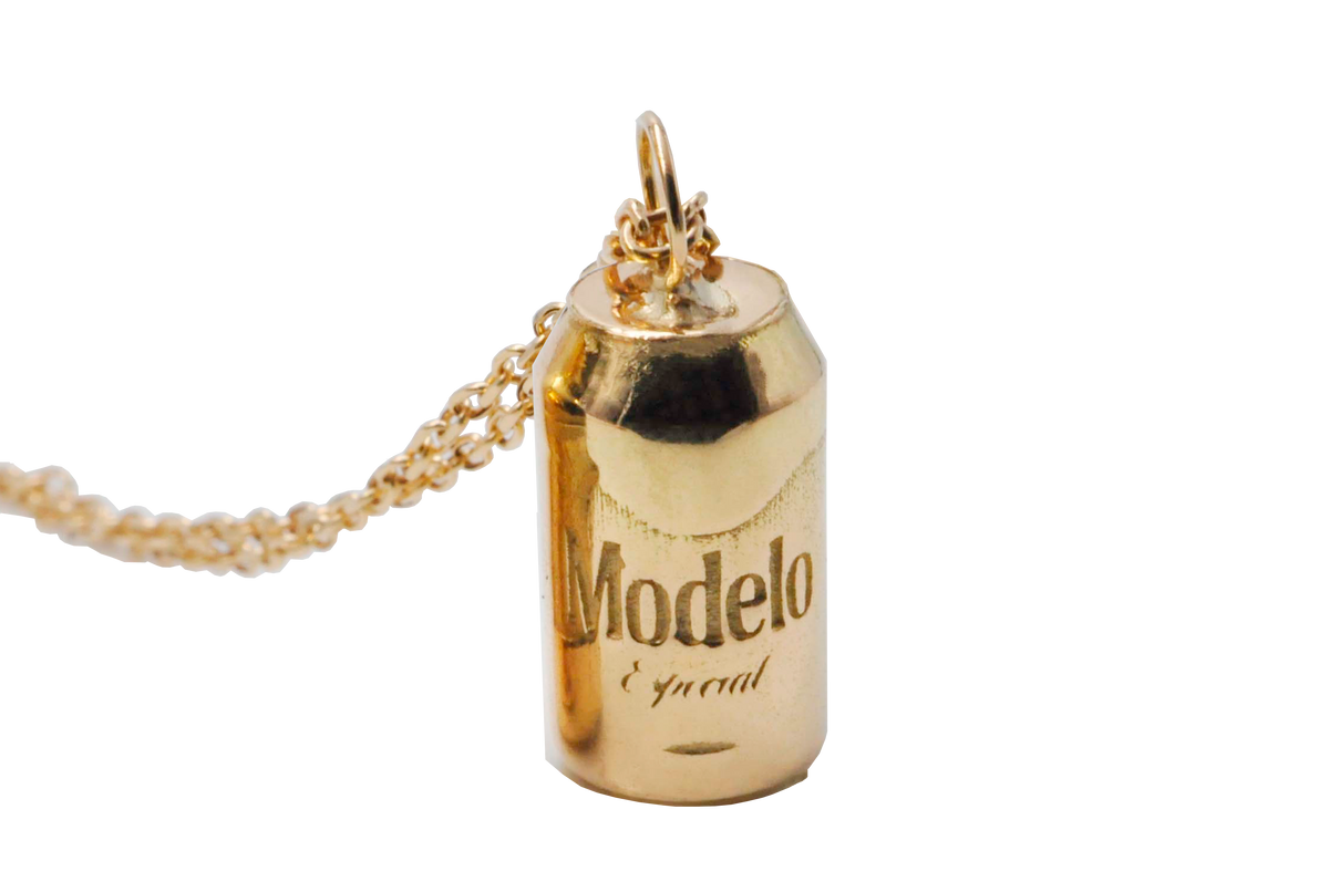 Collar Cerveza Modelo botella y cerveza 18K GOLD EDITION – shawe